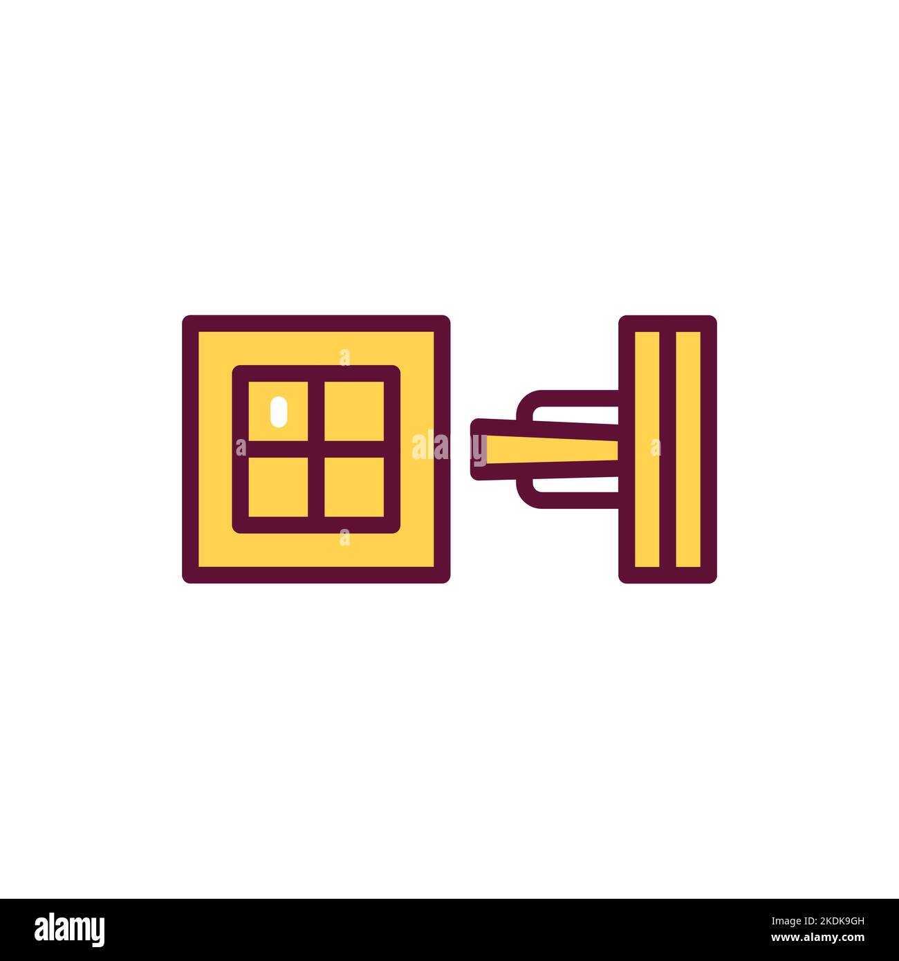 Gold earrings line icon. Isolated vector element Stock Vector Image ...