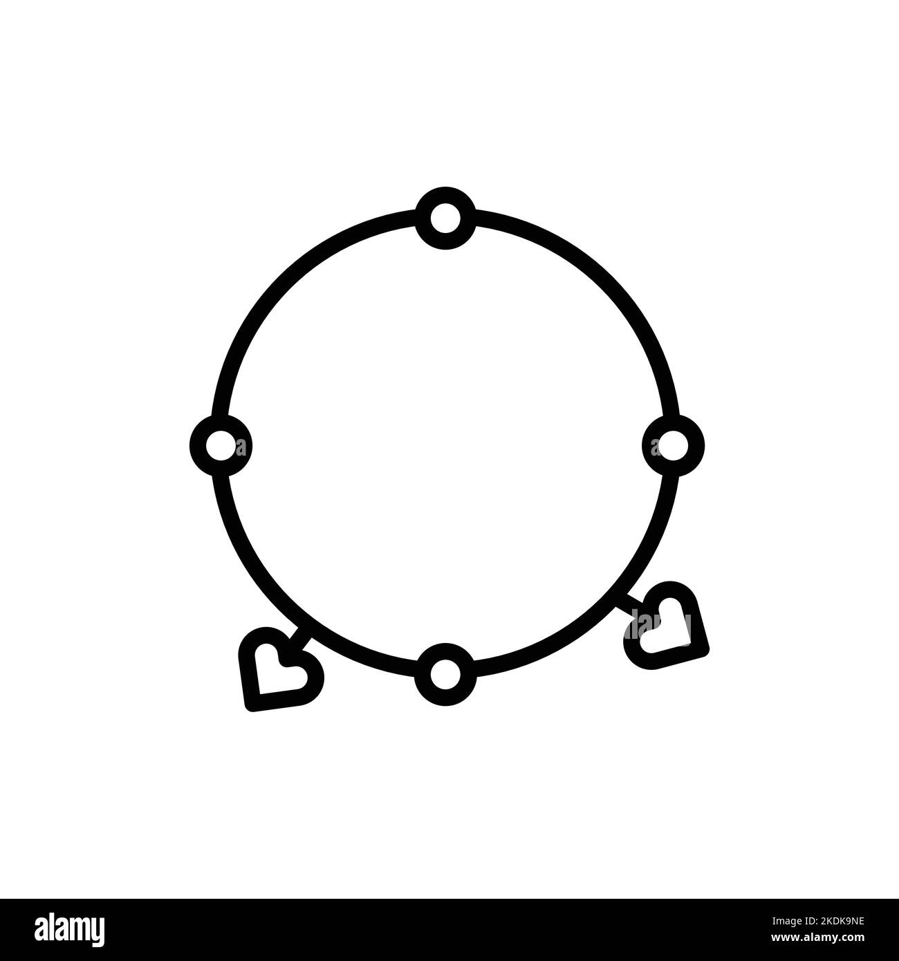 Bracelet with pendant line icon. Isolated vector element Stock Vector ...