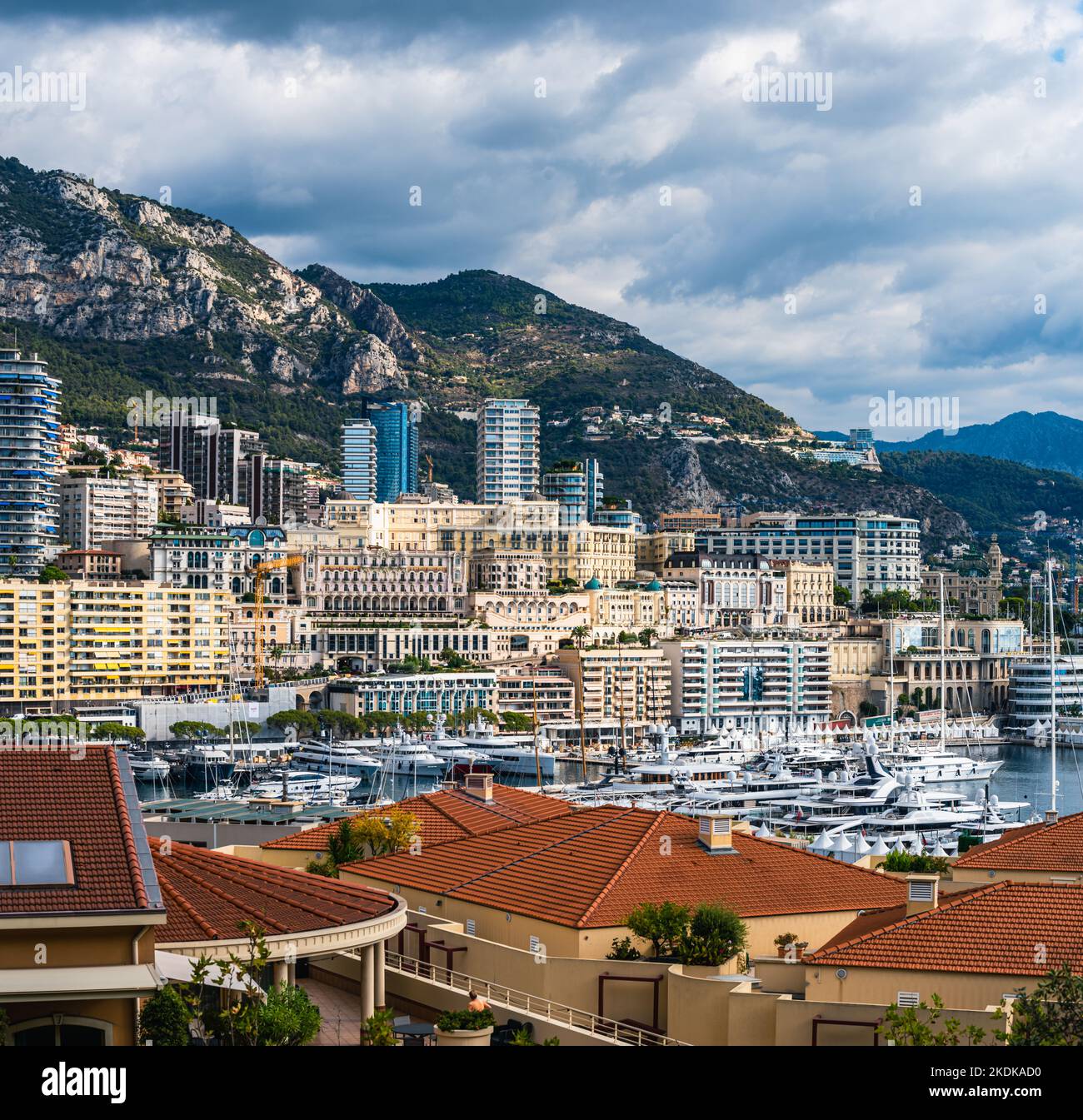 View of City and Harbor of Monaco, Principality of Monaco, Monaco ...