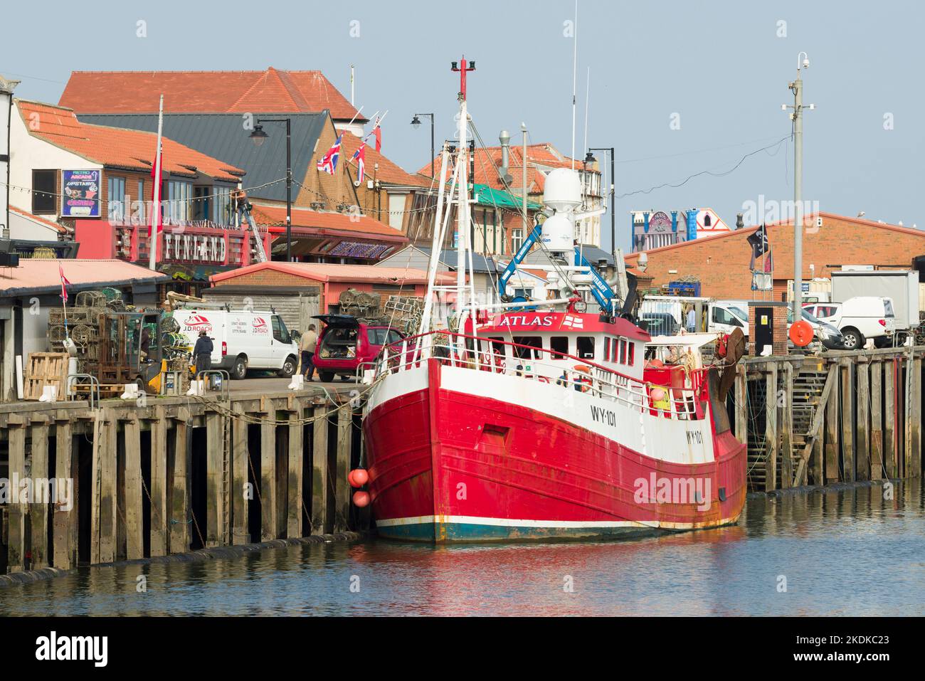 WHITBY, UK - September 21, 2022. Commercial fishing boat docked in ...