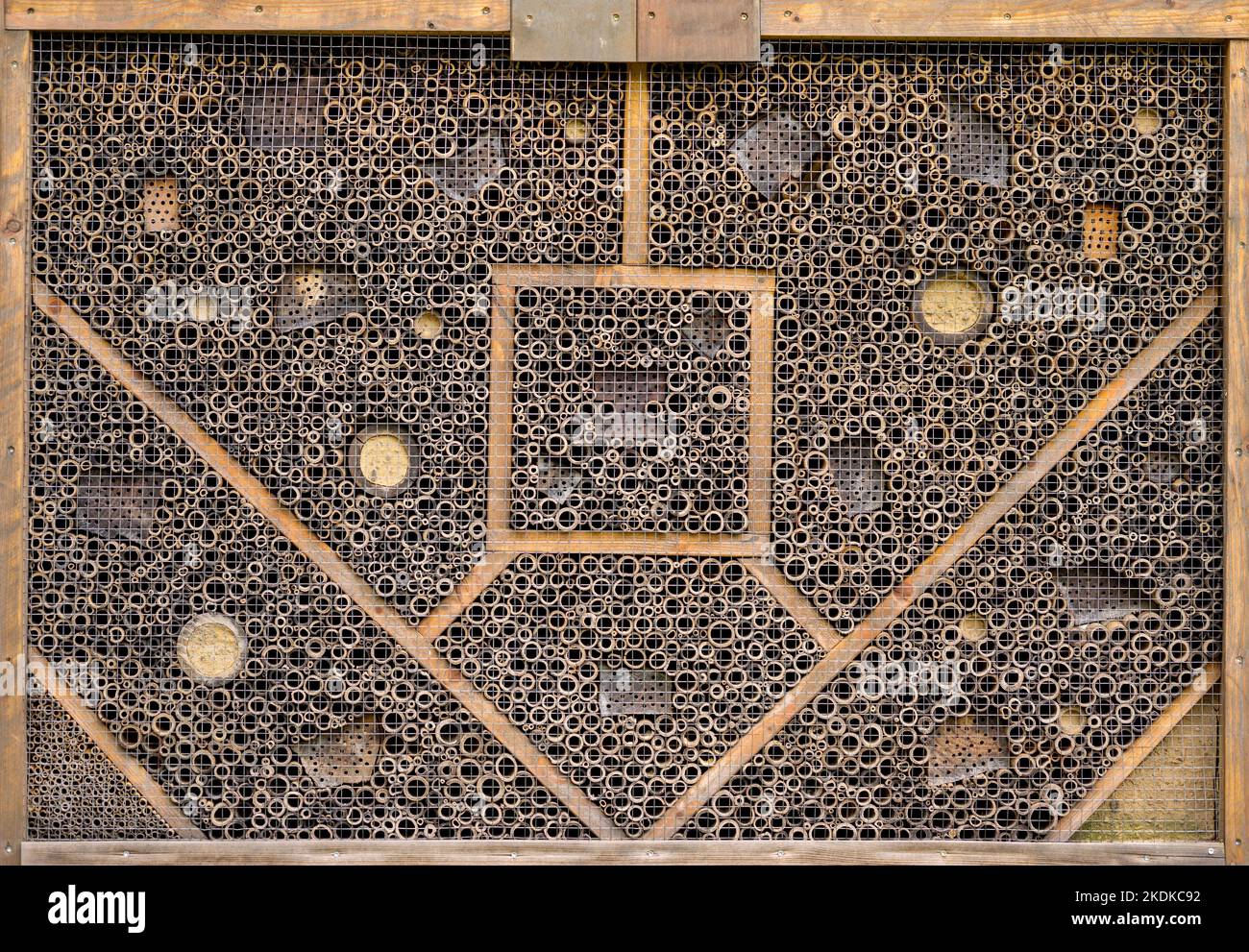 Very large Insect or bee hotel close up shot Stock Photo - Alamy