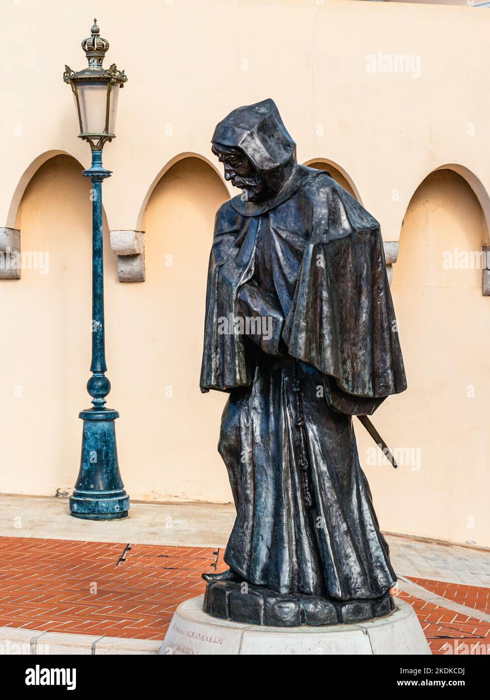 Statue of Francois Grimaldi in Prince's Palace of Monaco, Principality ...