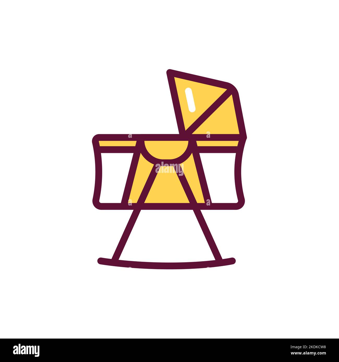 Baby bassinet color line icon. Isolated vector element Stock Vector ...
