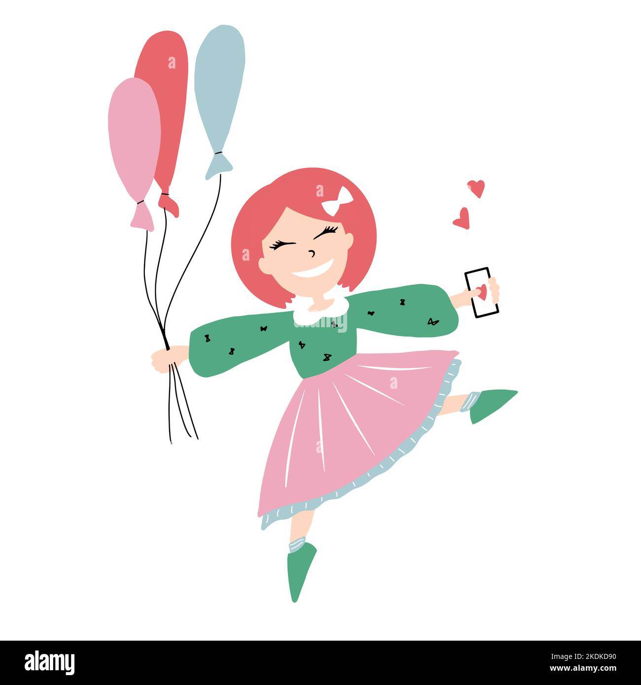 Smartphone in hands woman Stock Vector Images - Alamy