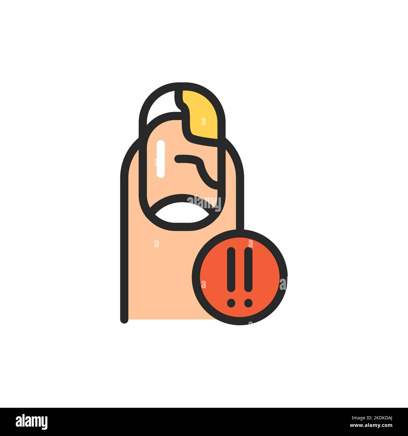 Broken fingernail Stock Vector Images - Alamy