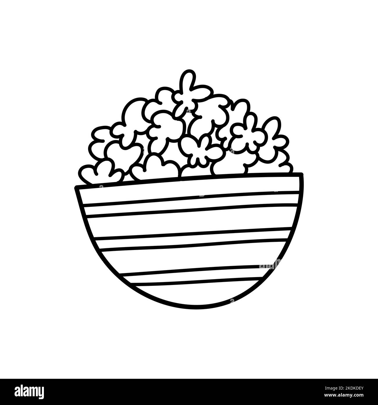 Popcorn Template Black And White
