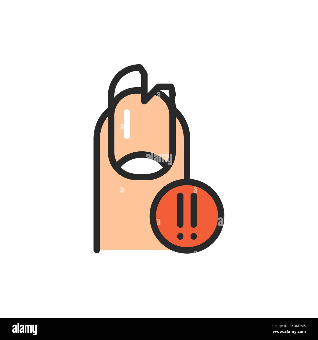 Nail icon isolated on Stock Vector Images - Alamy