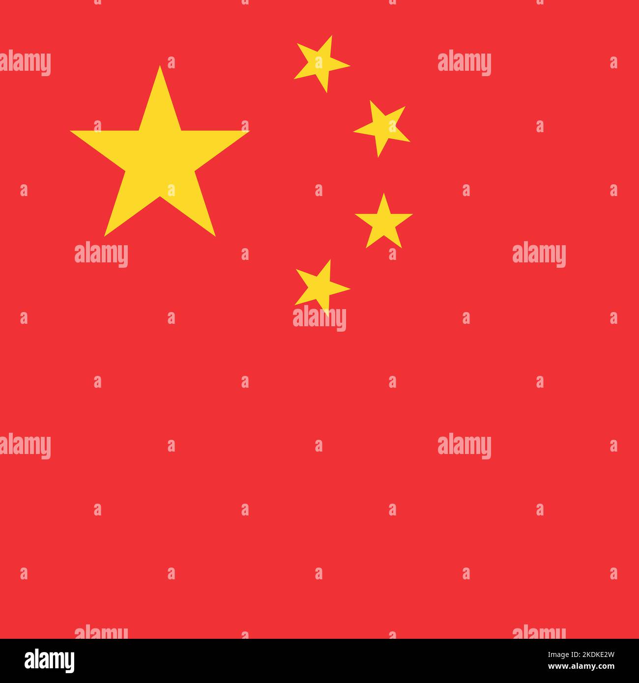 Vector flat Chinese China flag isolated on white background Stock ...