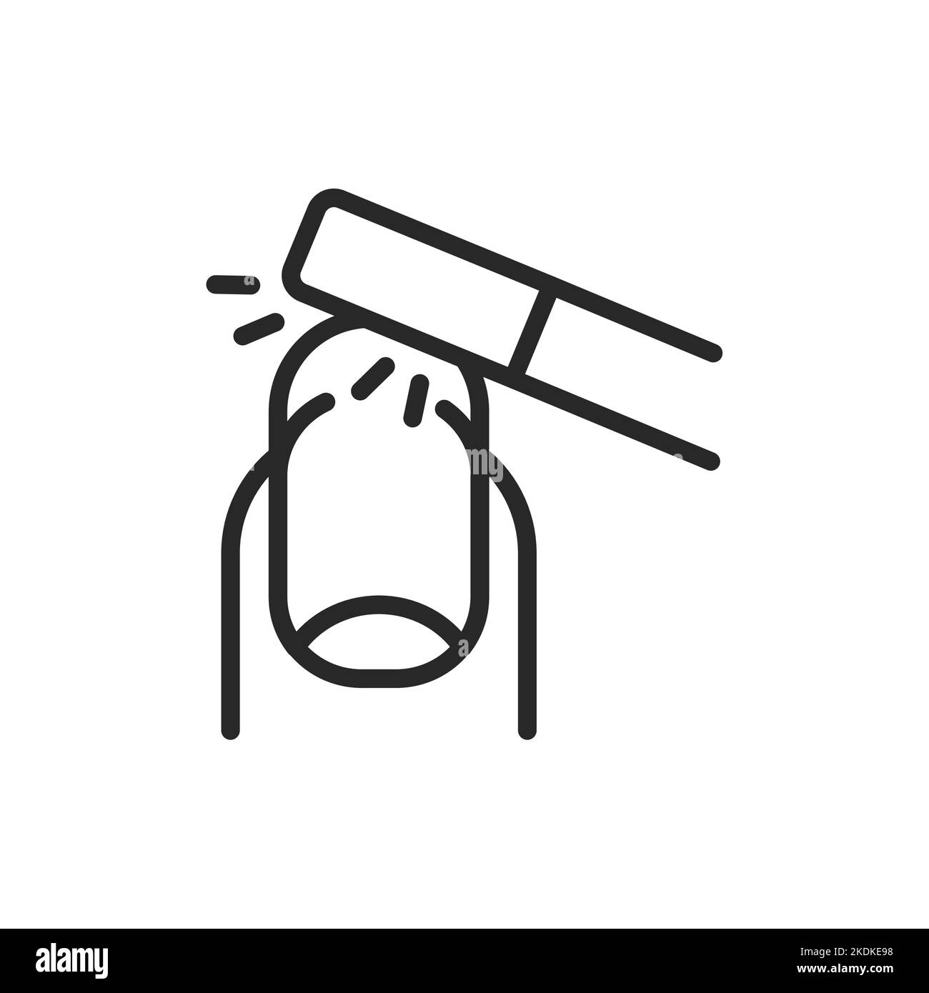 Sawing nails color line icon. Isolated vector element Stock Vector ...