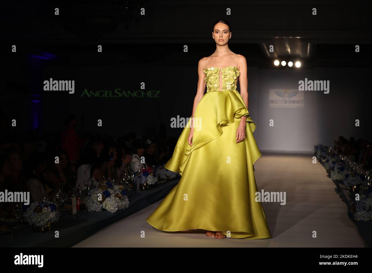 MIAMI, FLORIDA - NOVEMBER 06: A model walks the runway at the Angel ...
