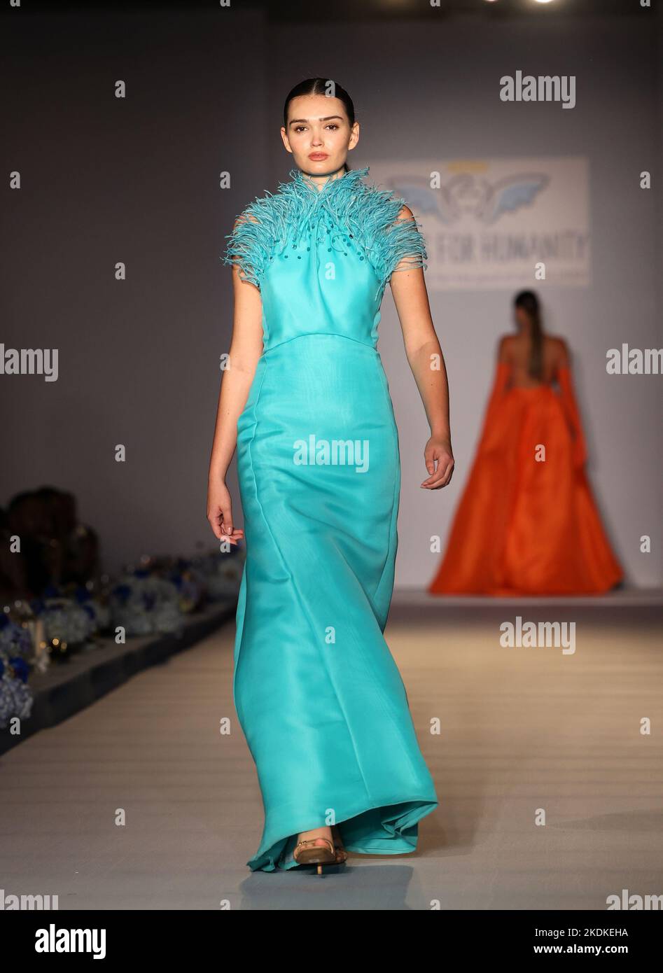 MIAMI, FLORIDA - NOVEMBER 06: A model walks the runway at the Angel ...