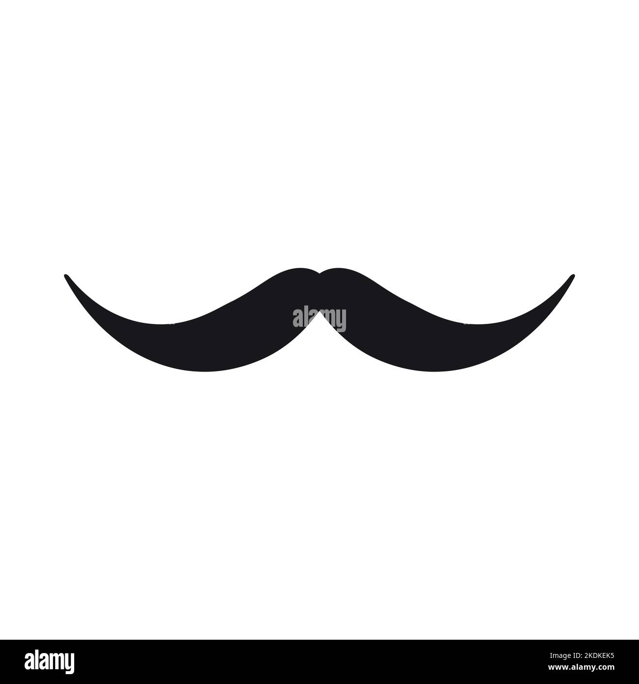 Vector flat mustache isolated on white background Stock Vector Image ...