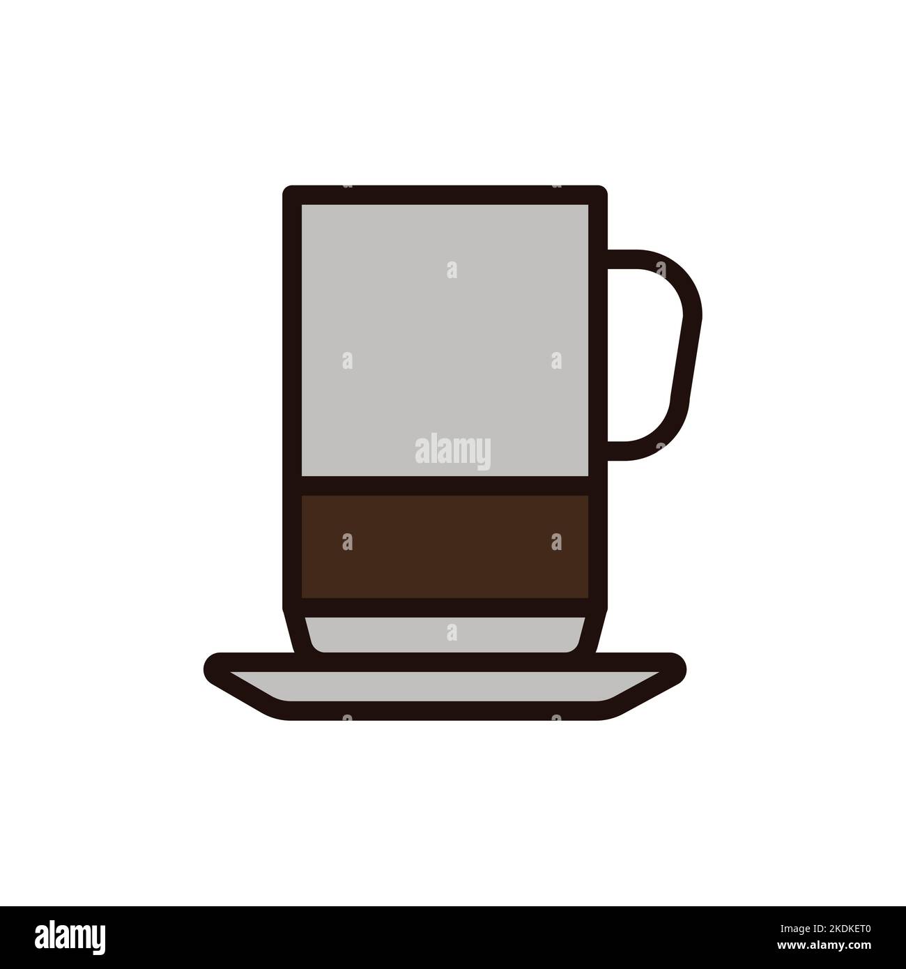 Double espresso with milk Stock Vector Images - Alamy