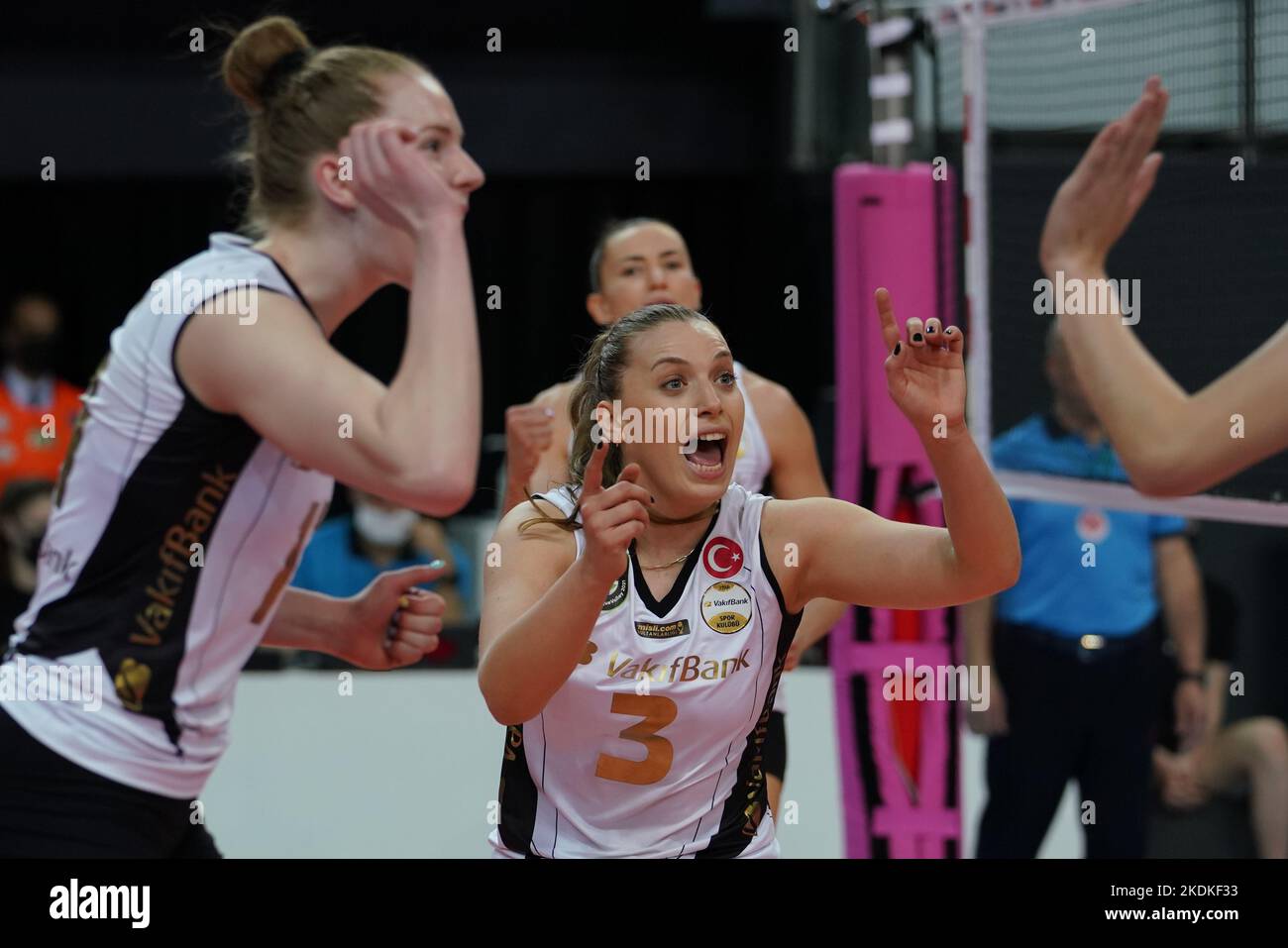 ISTANBUL, TURKEY - APRIL 03, 2022: Cansu Ozbay in Vakifbank vs ...