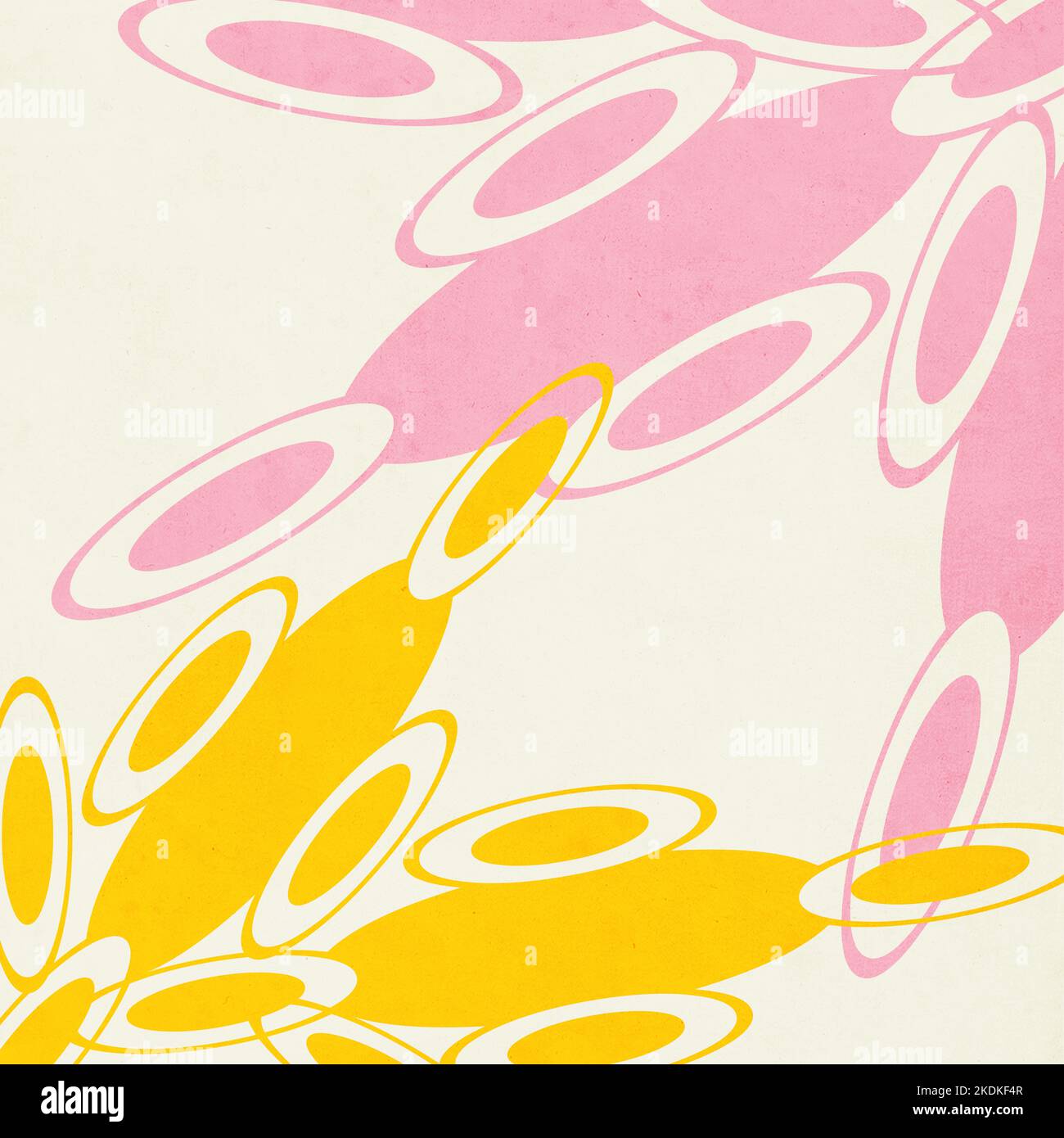 Colorful pattern in the 60s, 70s surface design, fabrics, paper ...