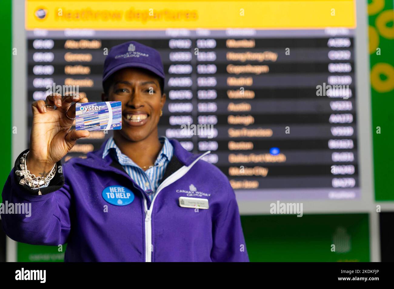 EDITORIAL USE ONLY Canary Wharf Ambassador, Peaches McGhan at Canary ...