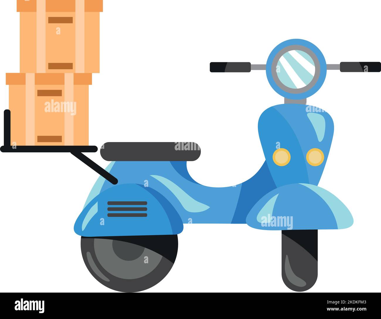 delivery boxes in motorcycle Stock Vector Image & Art - Alamy