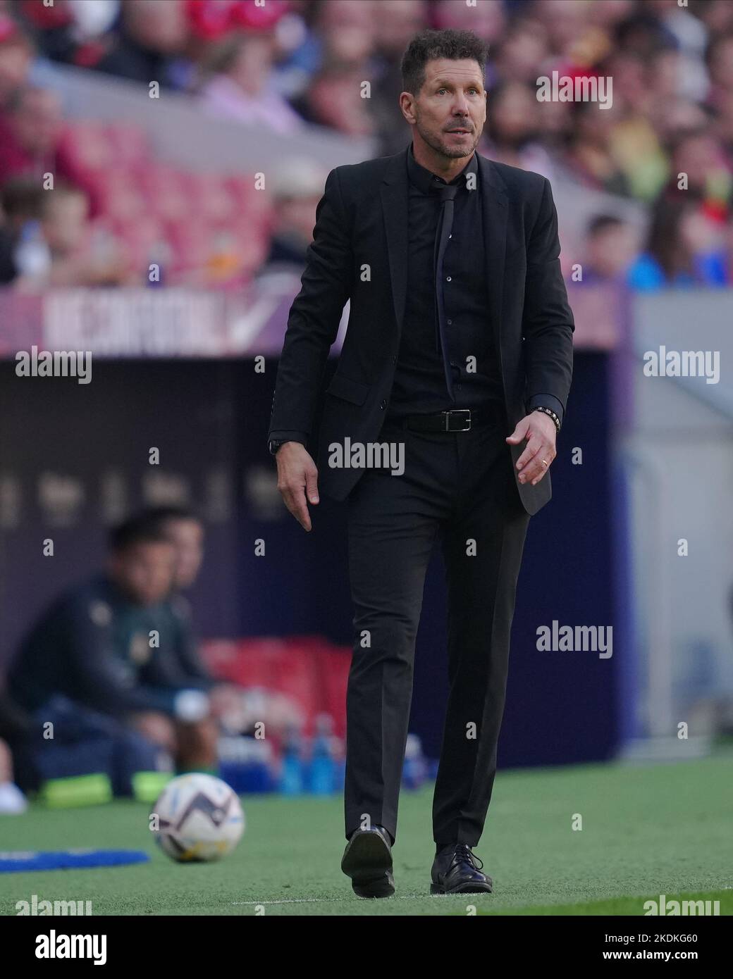 Atletico de Madrid head coach Diego Pablo Simeone during the La Liga ...
