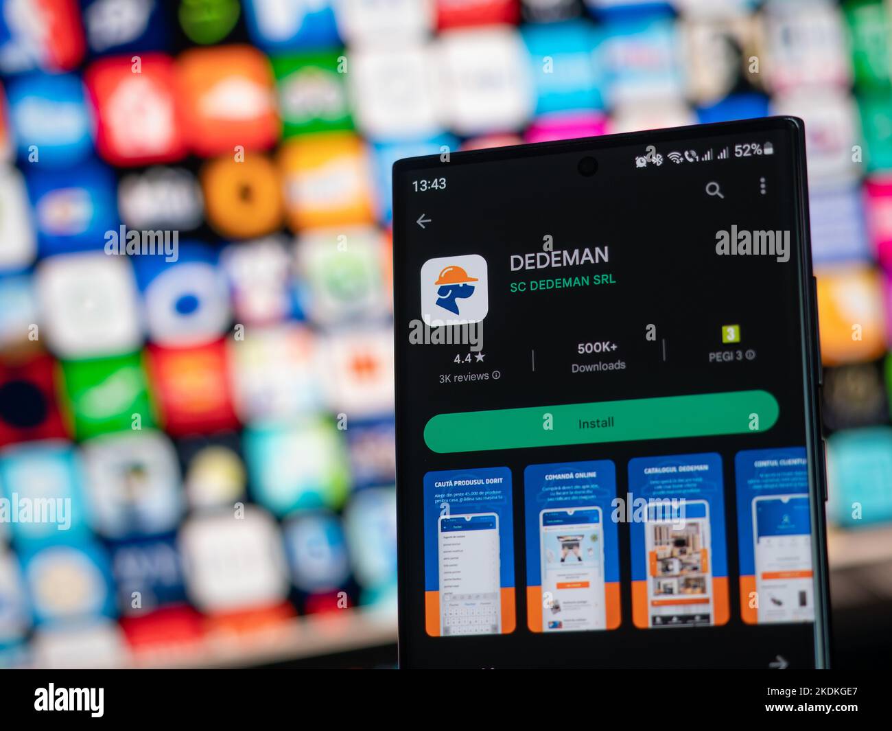 Galati, Romania - October 31, 2022: Dedeman application available on ...