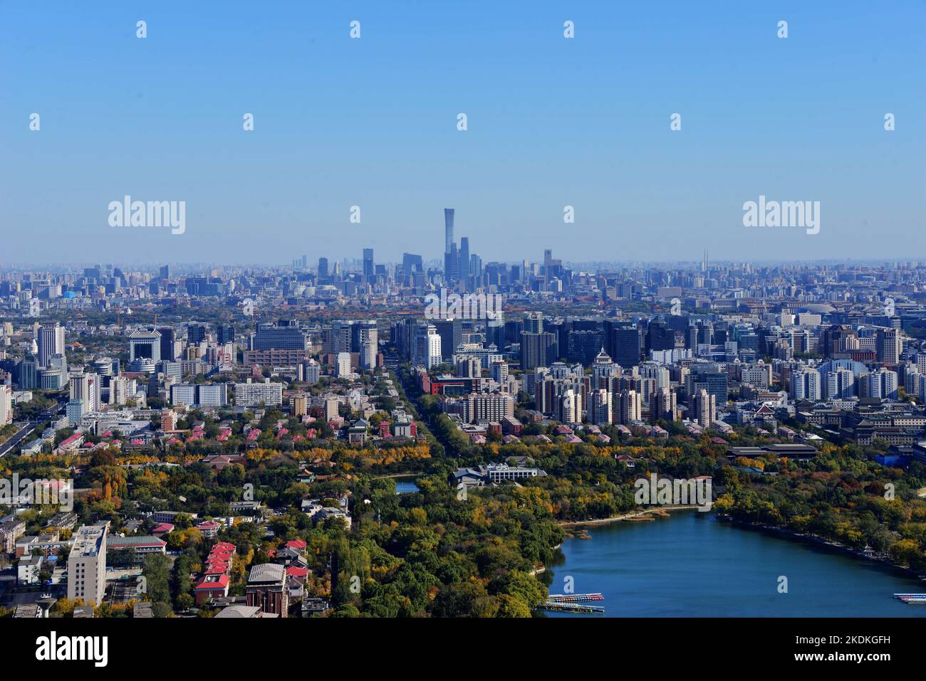 BEIJING,CHINA - NOVEMBER 7, 2022 - A panoramic view of the city of ...