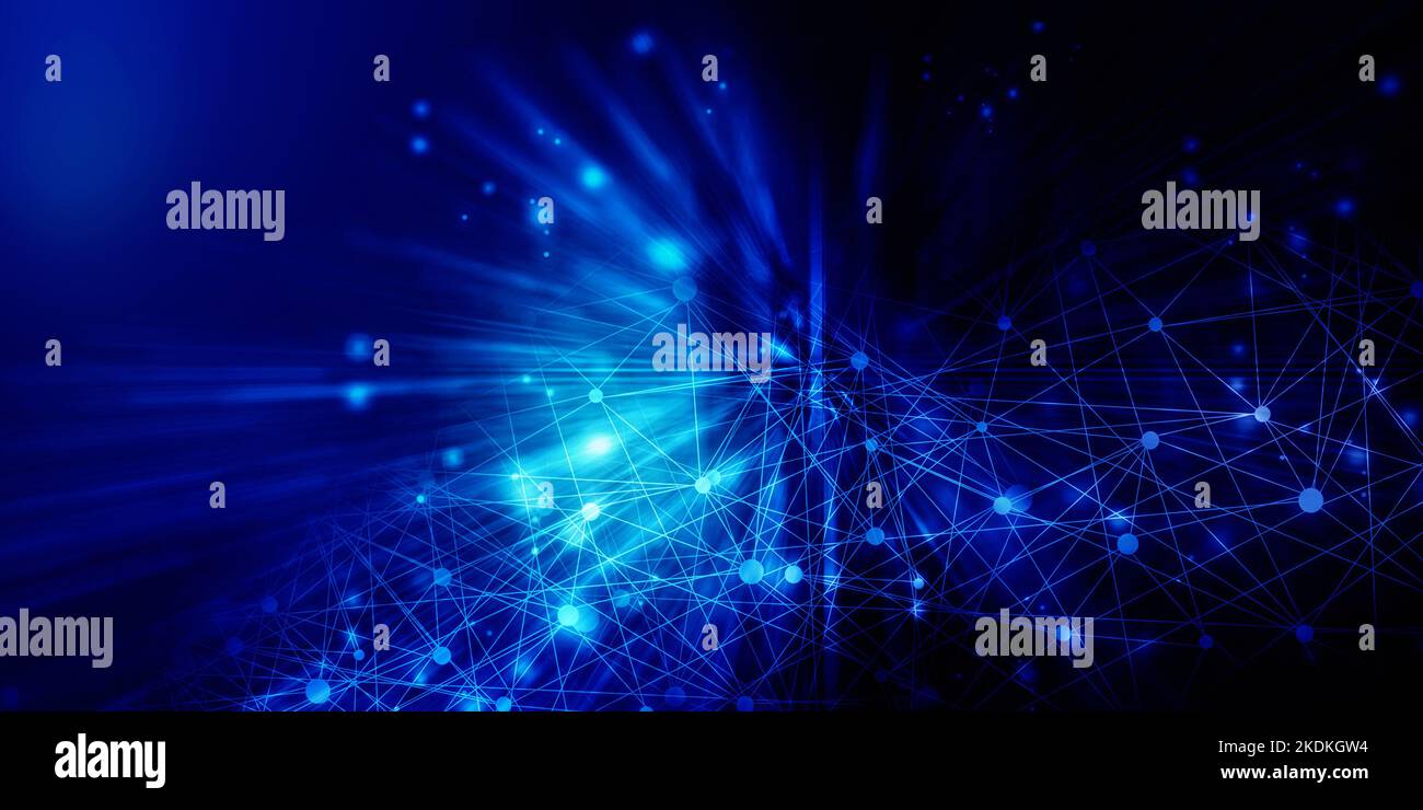 2d illustration Abstract futuristic electronic circuit technology ...