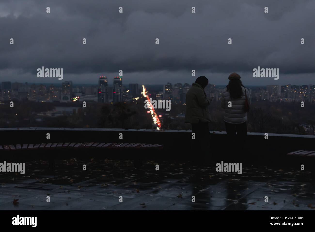 KYIV, UKRAINE - Nov 03, 2022: Blackout in the Ukrainian capital Kyiv ...