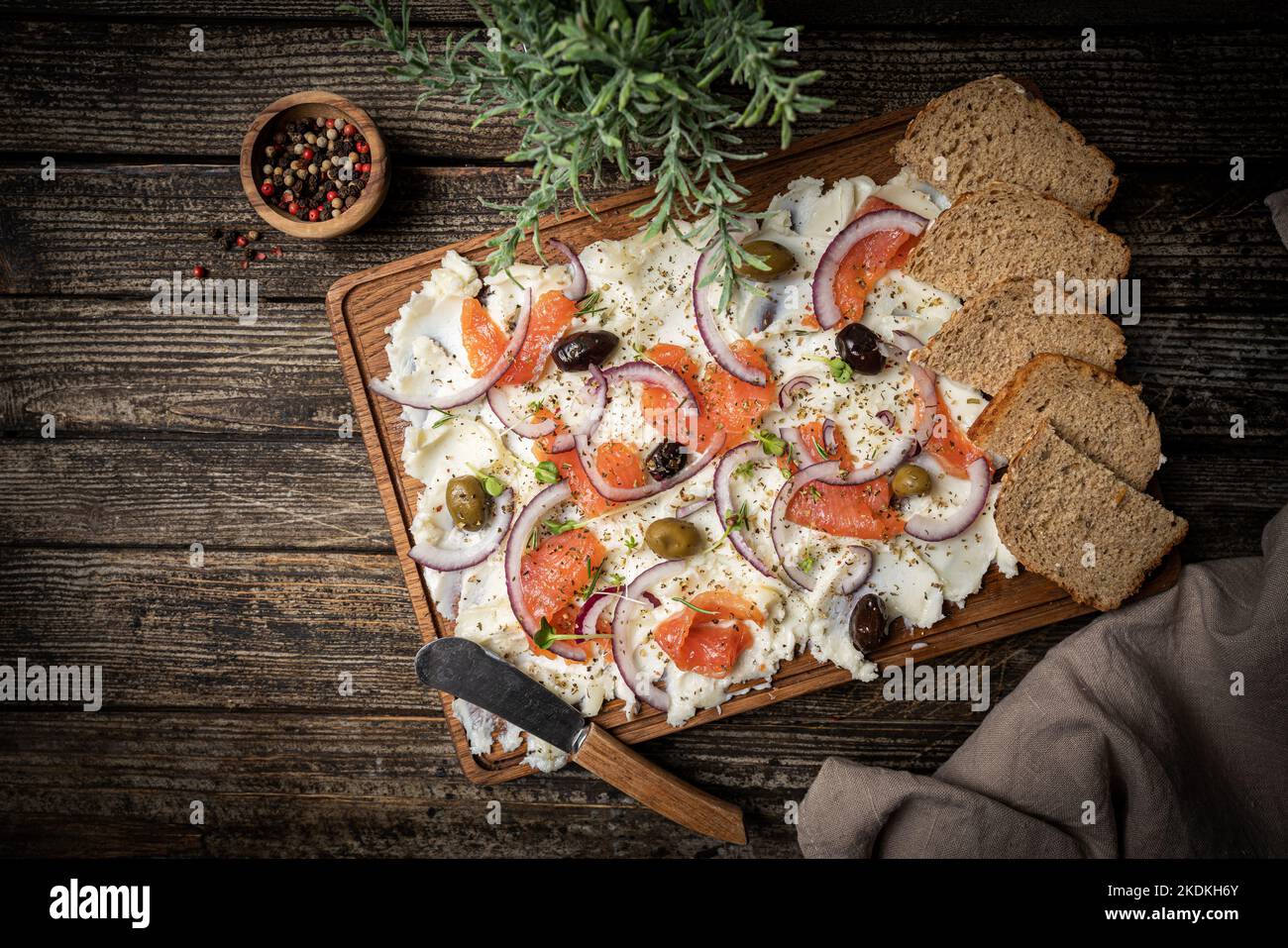 Homemade trendy Butter Board Stock Photo - Alamy