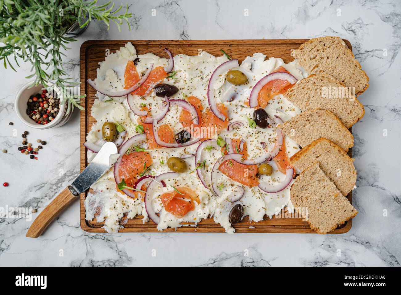 Homemade trendy Butter Board Stock Photo - Alamy