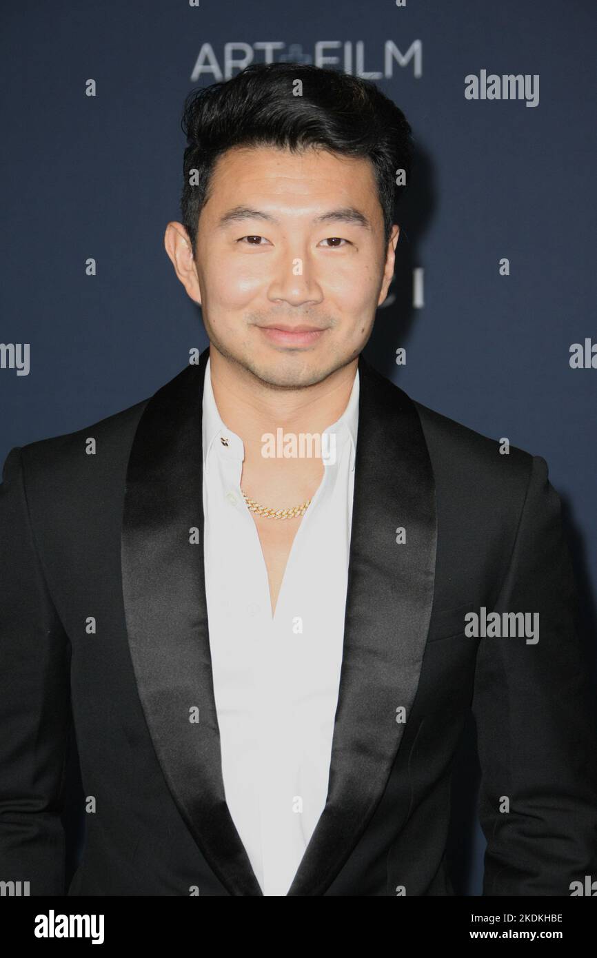 Simu Liu attends the 2022 LACMA ART FILM GALA Presented By Gucci at Los Angeles County Museum of ...