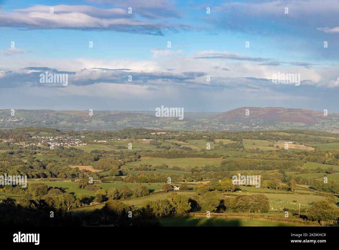 Henllan and the Clwydian range Stock Photo - Alamy