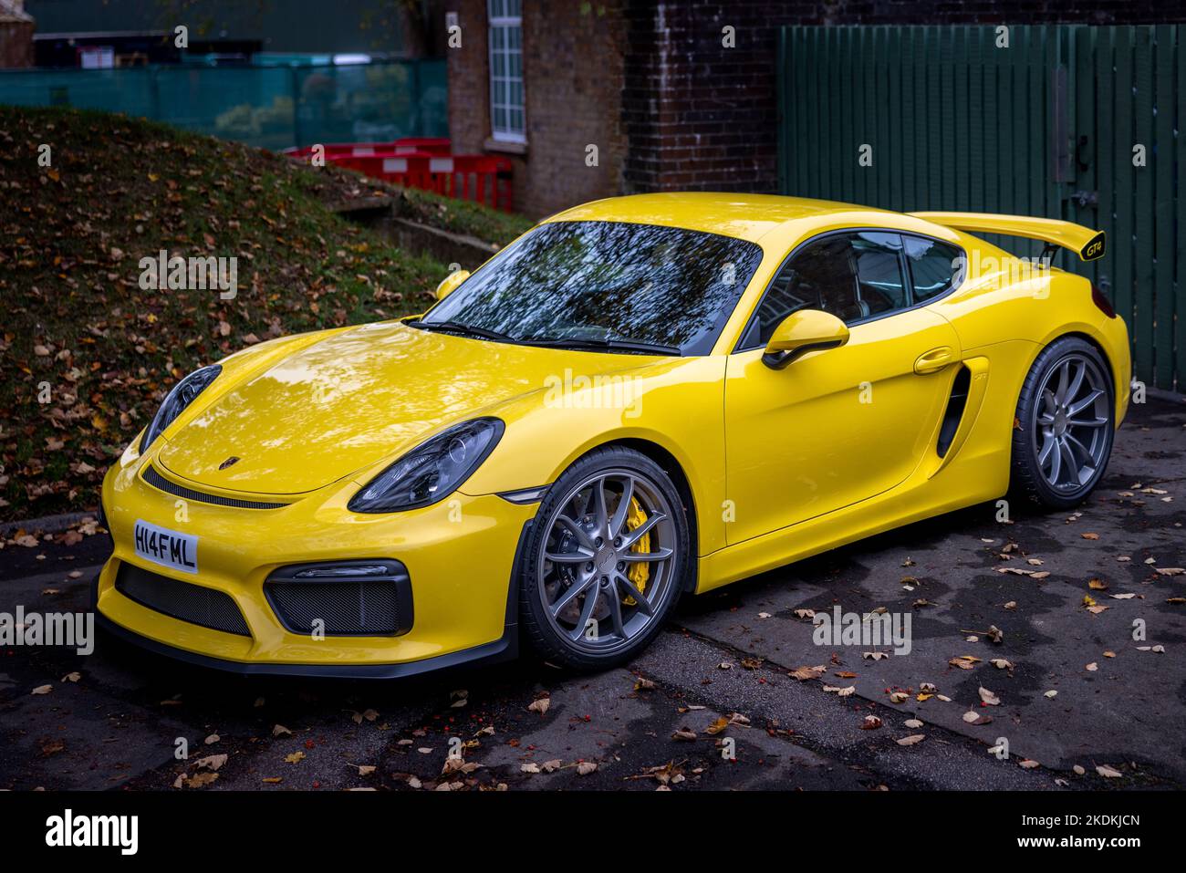 2016 Porsche Cayman GT4 ‘H14 FML’ on display at the Scary Cars Assembly held at the Bicester ...