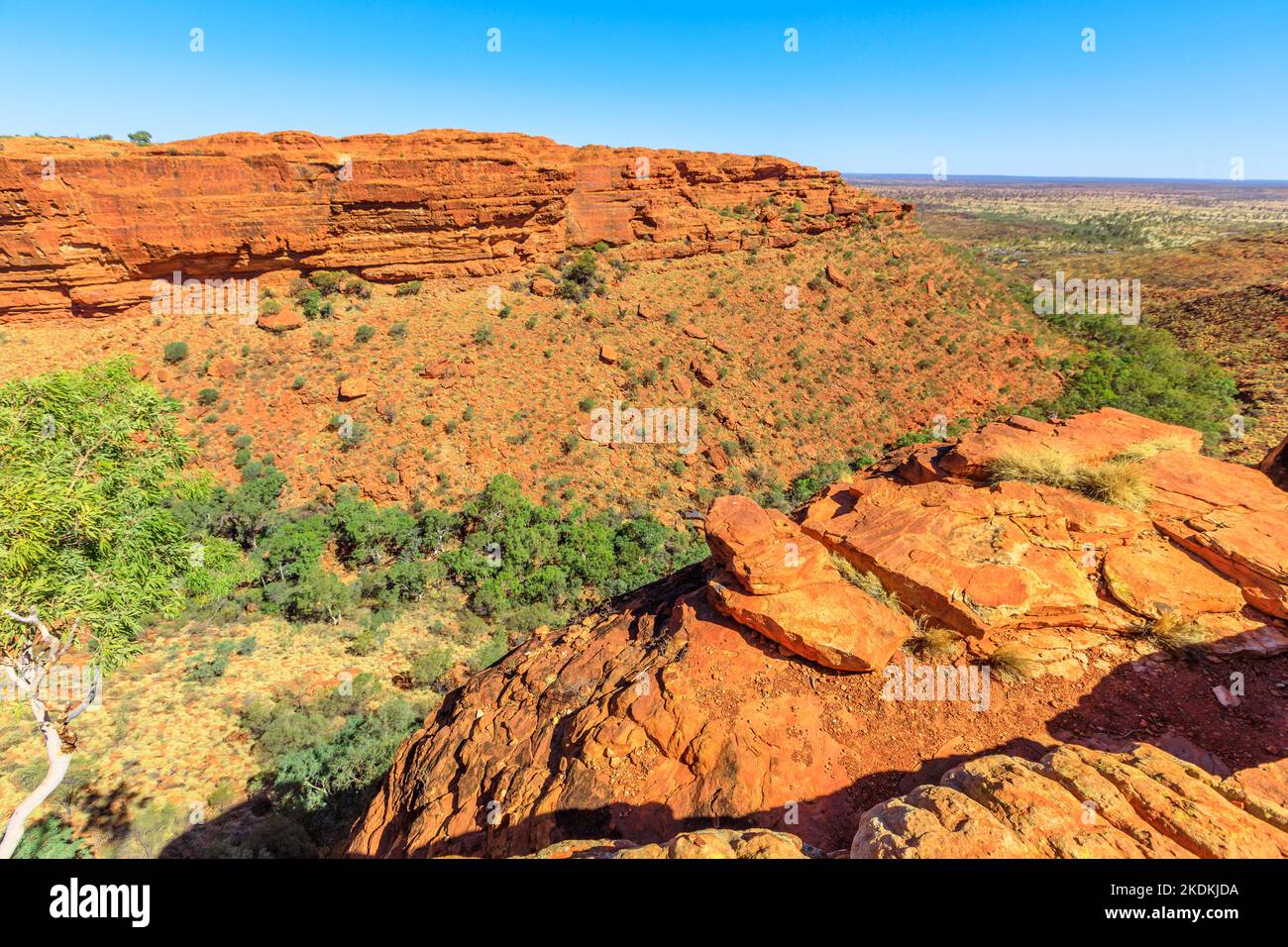 Aerial view of Watarrka National Park with spectacular desert landscape ...