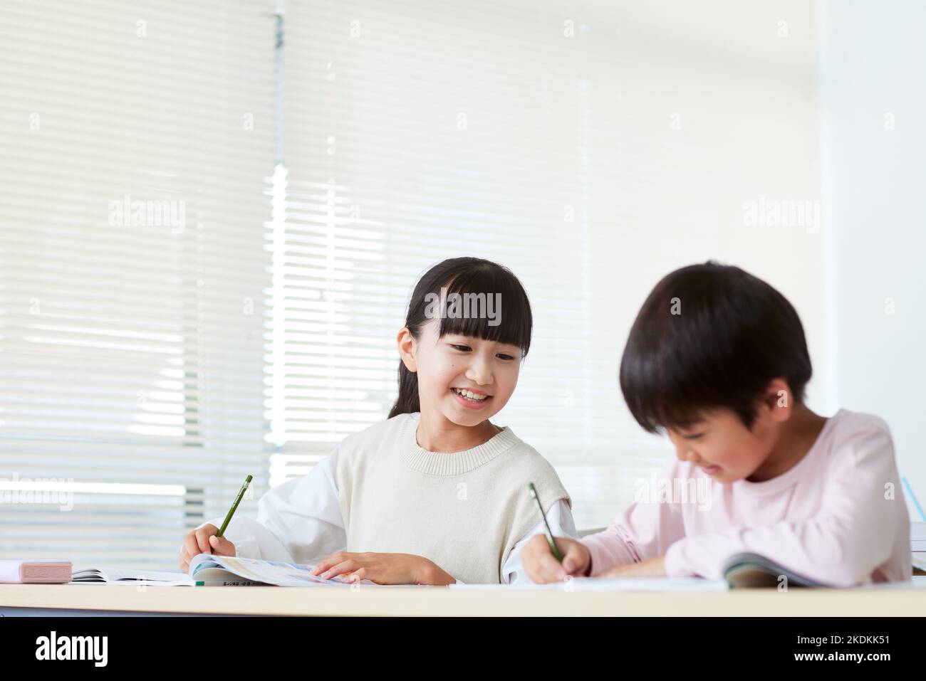 Boys sit exam school in hi-res stock photography and images - Alamy
