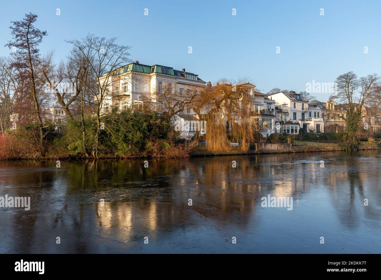 alster river in hamburg in winter Stock Photo - Alamy