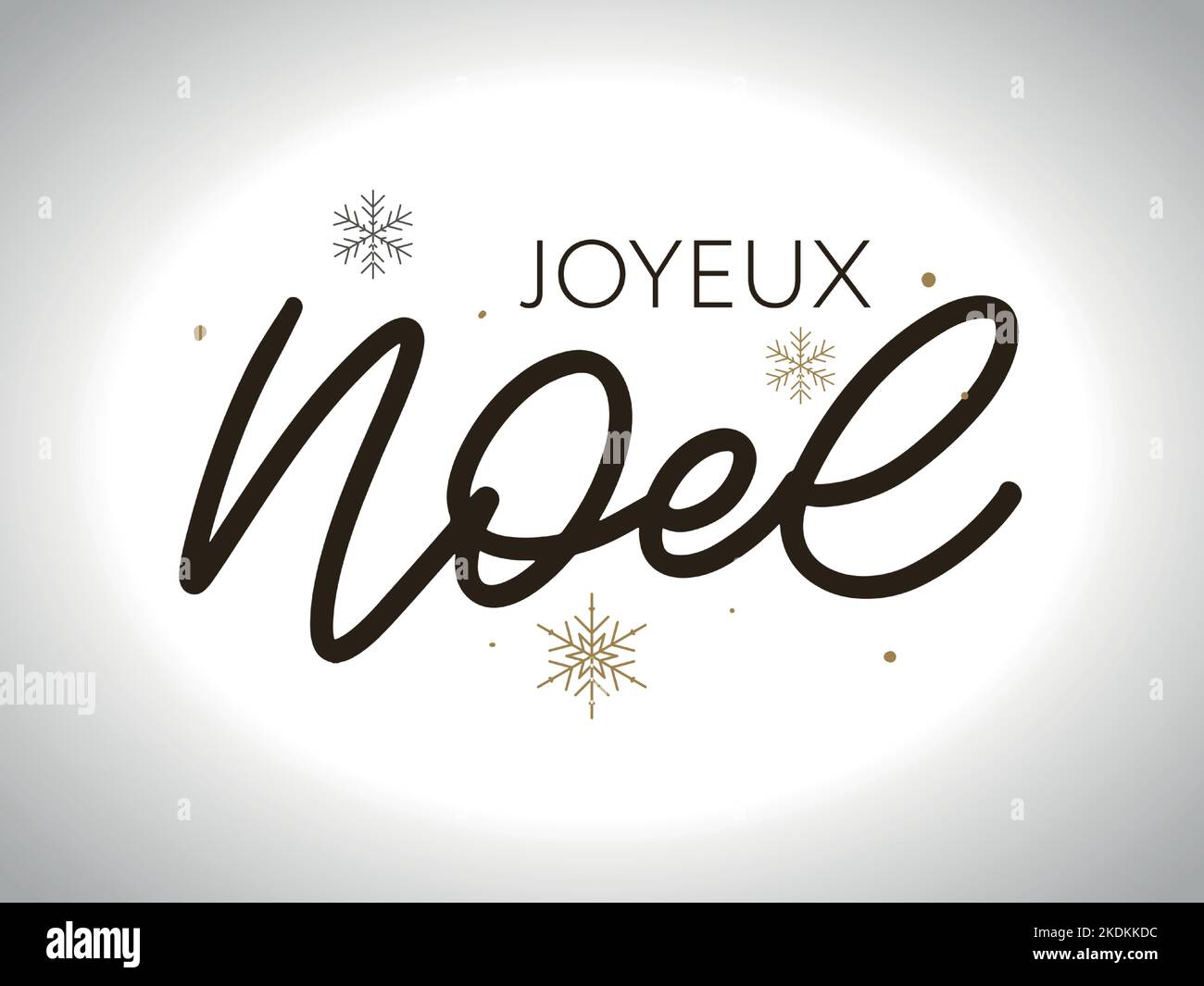 Merry Christmas in French language. Joyeux Noel modern brush vector ...