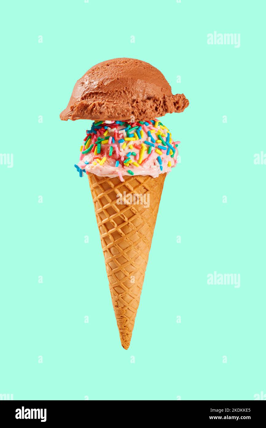 Double cone ice cream hi-res stock photography and images - Alamy