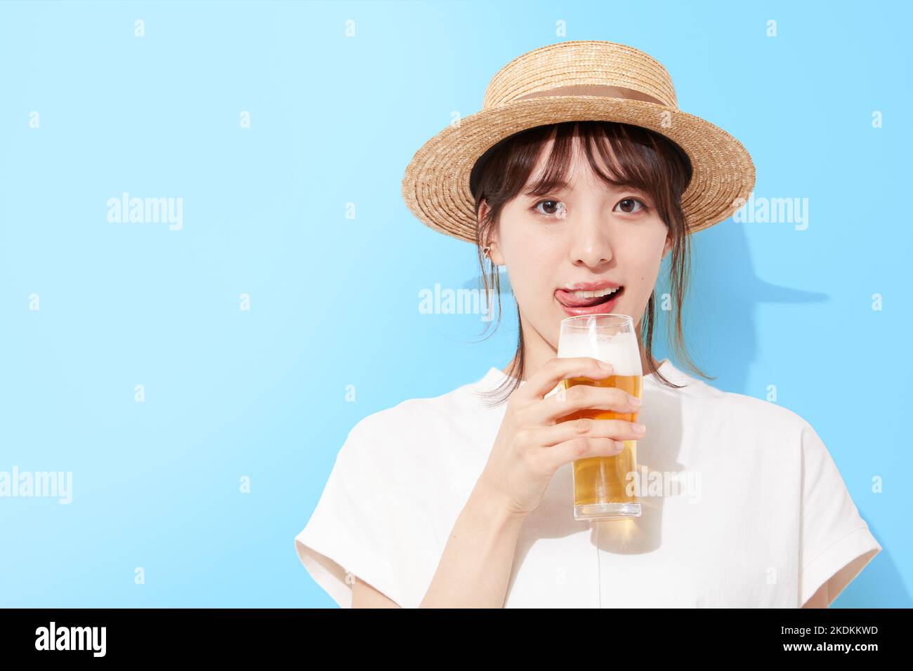 Woman tongue out blue hi-res stock photography and images - Alamy