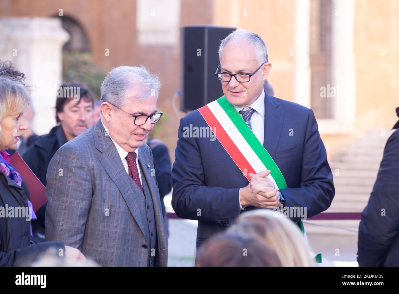Rome, Italy. 07th Nov, 2022. Mayor of Rome Roberto Gualtieri and ...
