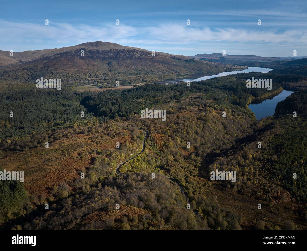 Aerial view forest loch lomond hi-res stock photography and images - Alamy