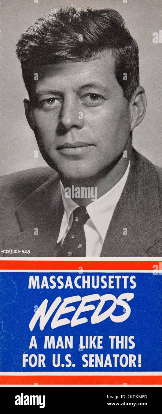 John F. Kennedy - 1952 Senatorial Tri-Fold Campaign Handout ...