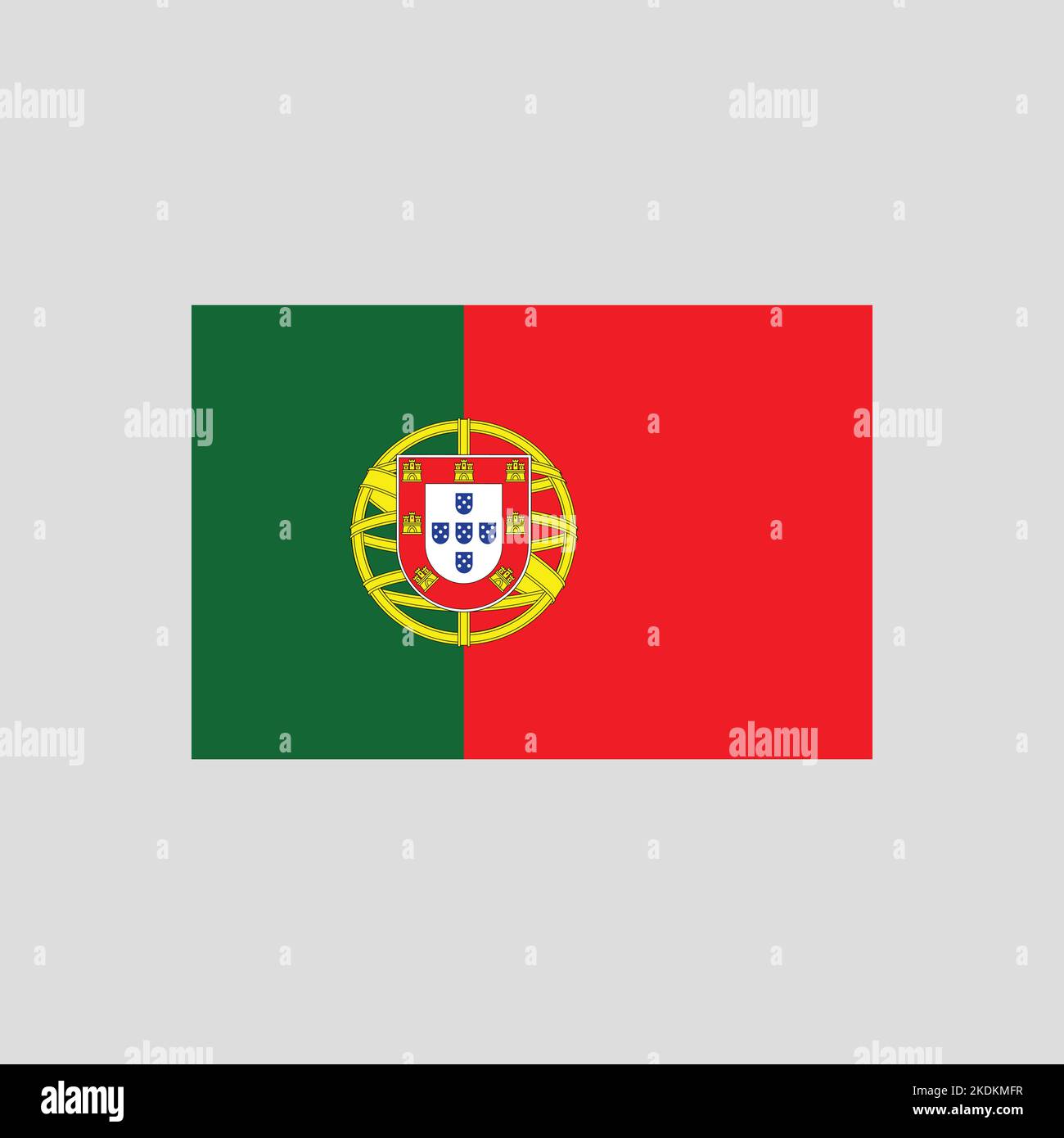 Flag of Portugal color line element. Vector element for web page Stock ...