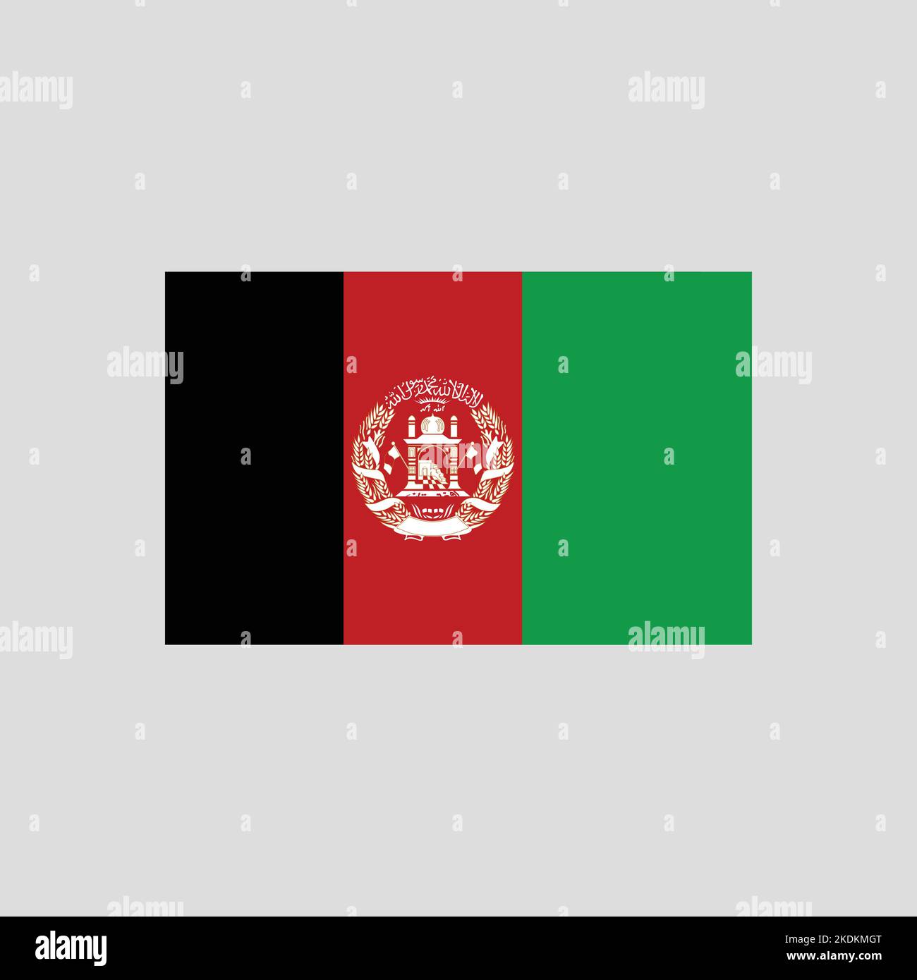 Flag of Afghanistan color line element. Vector element for web page ...