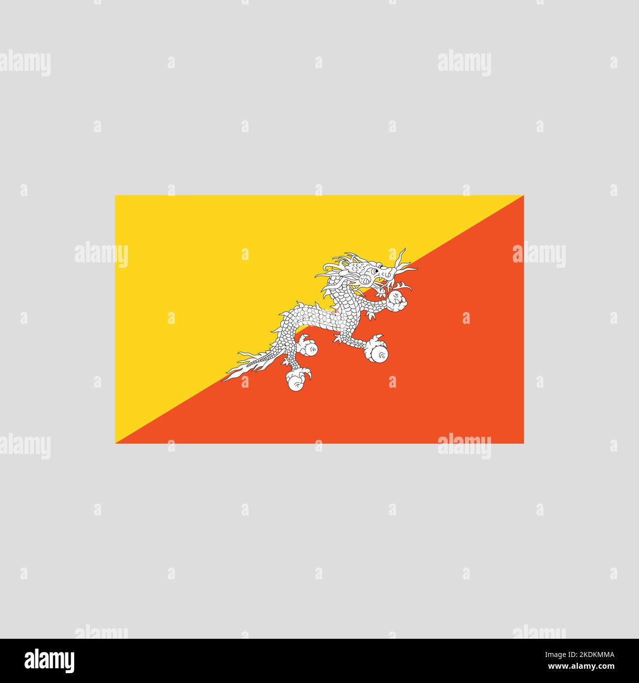 Flag of Bhutan color line element. Vector element for web page Stock ...