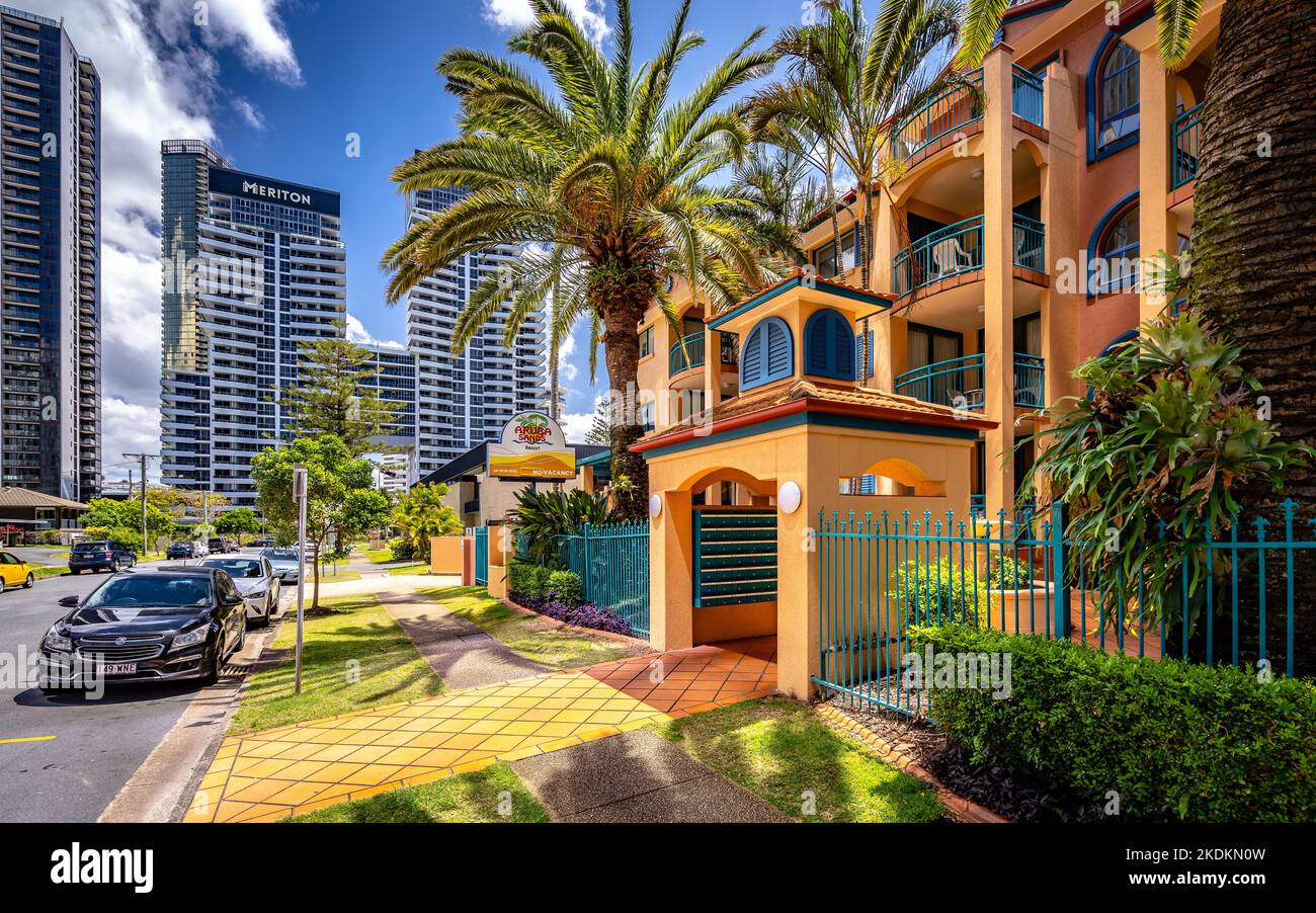 Gold Coast, Queensland, Australia - Aruba Sands resort in Broadbeach ...