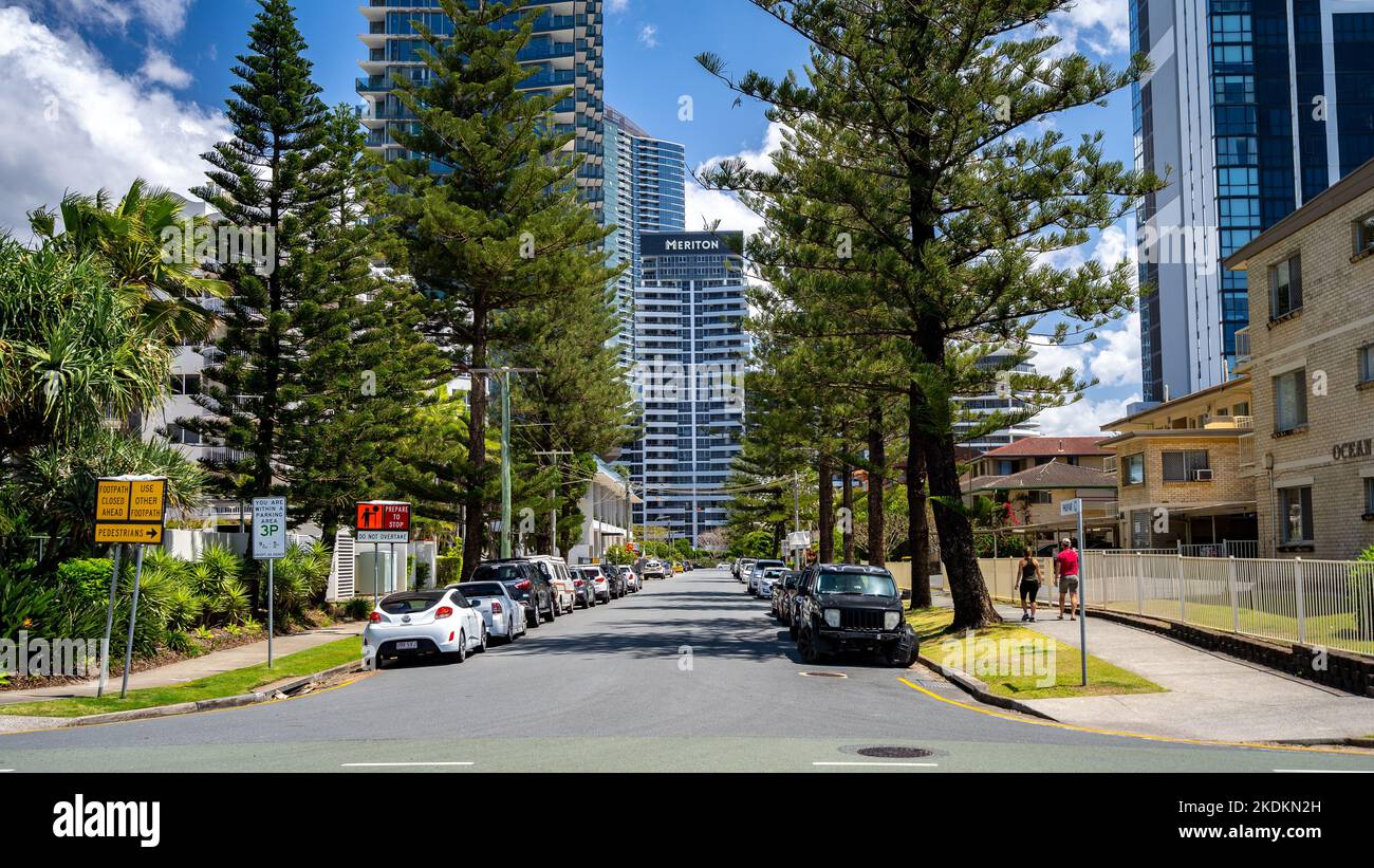 Gold Coast, Queensland, Australia - Streets of Broadbeach Stock Photo ...