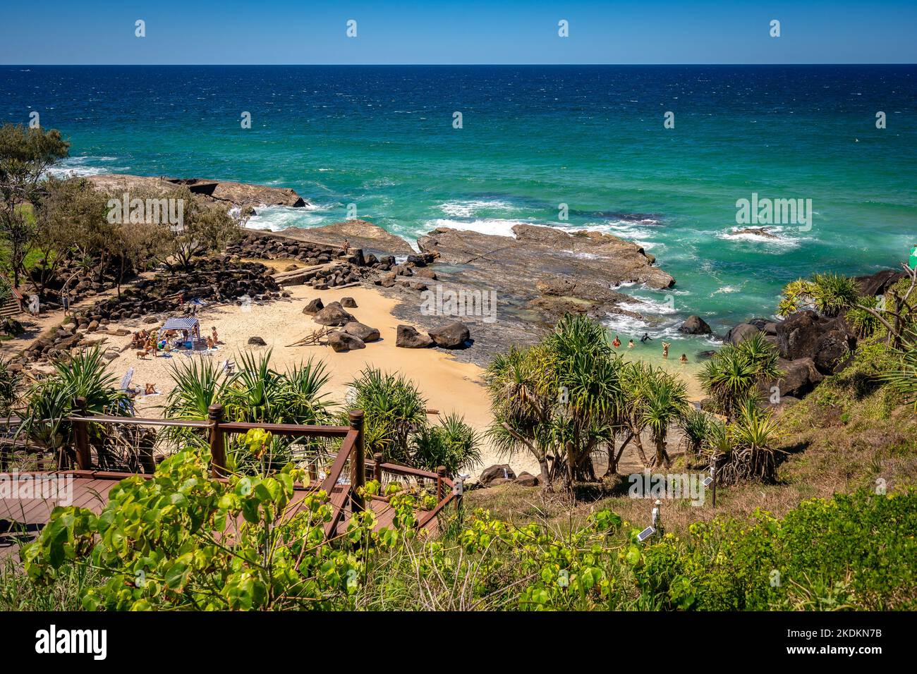 Gold Coast, Queensland, Australia - Froggy Beach in Rainbow Bay Stock ...