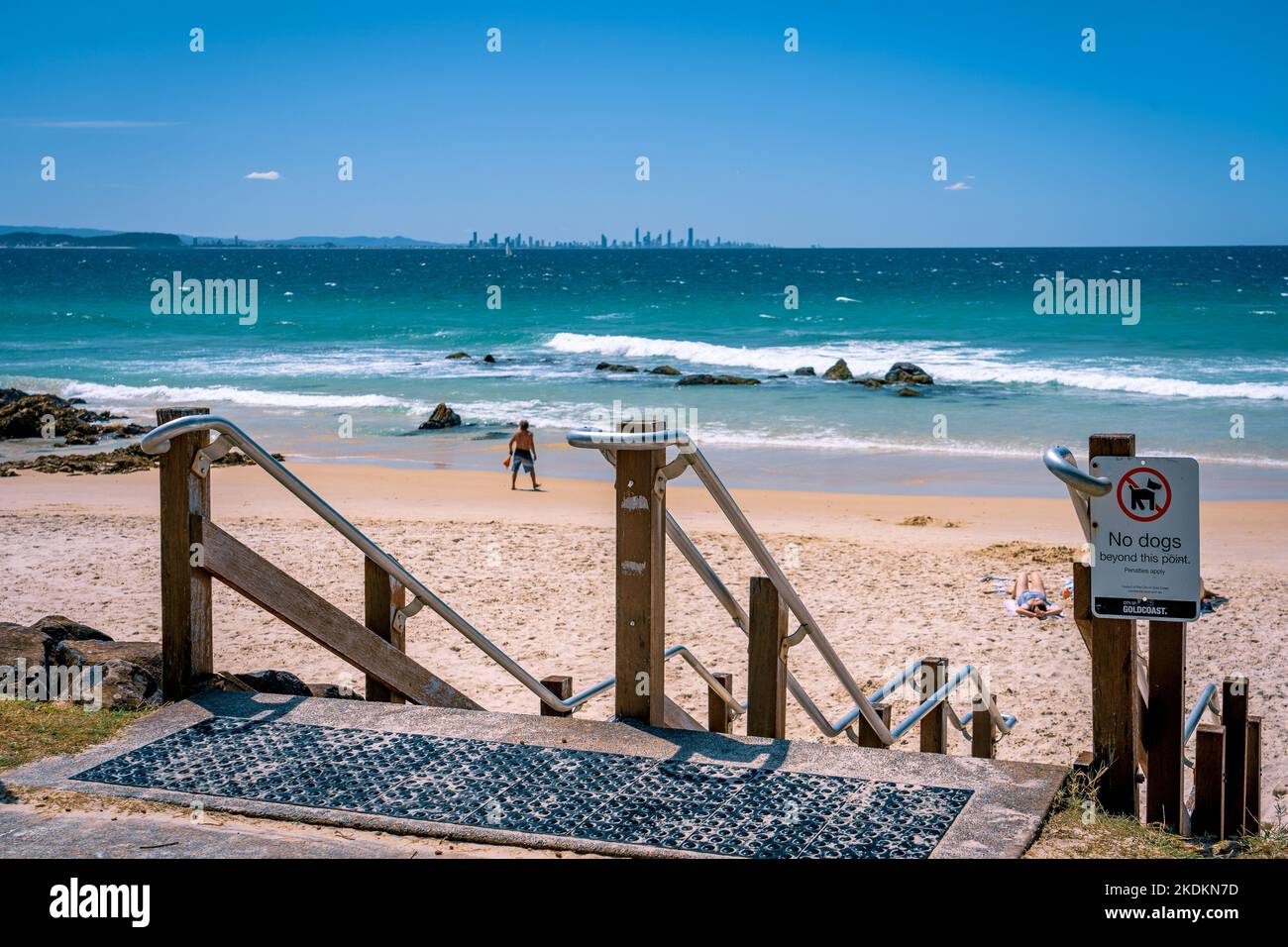 Gold Coast, Queensland, Australia - Stairs leading to the beach Stock ...
