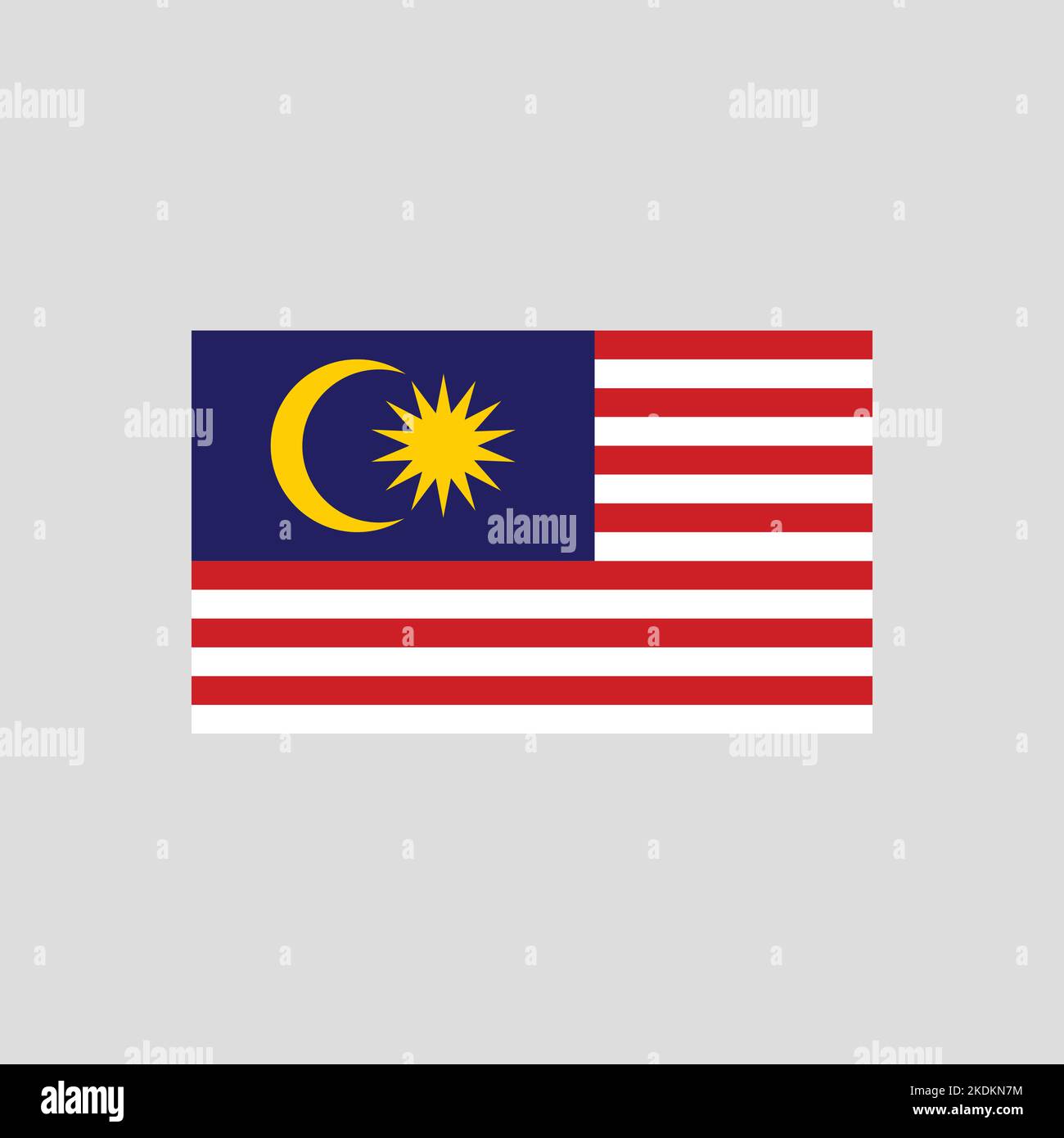 Flag of Malaysia color line element. Vector element for web page Stock ...