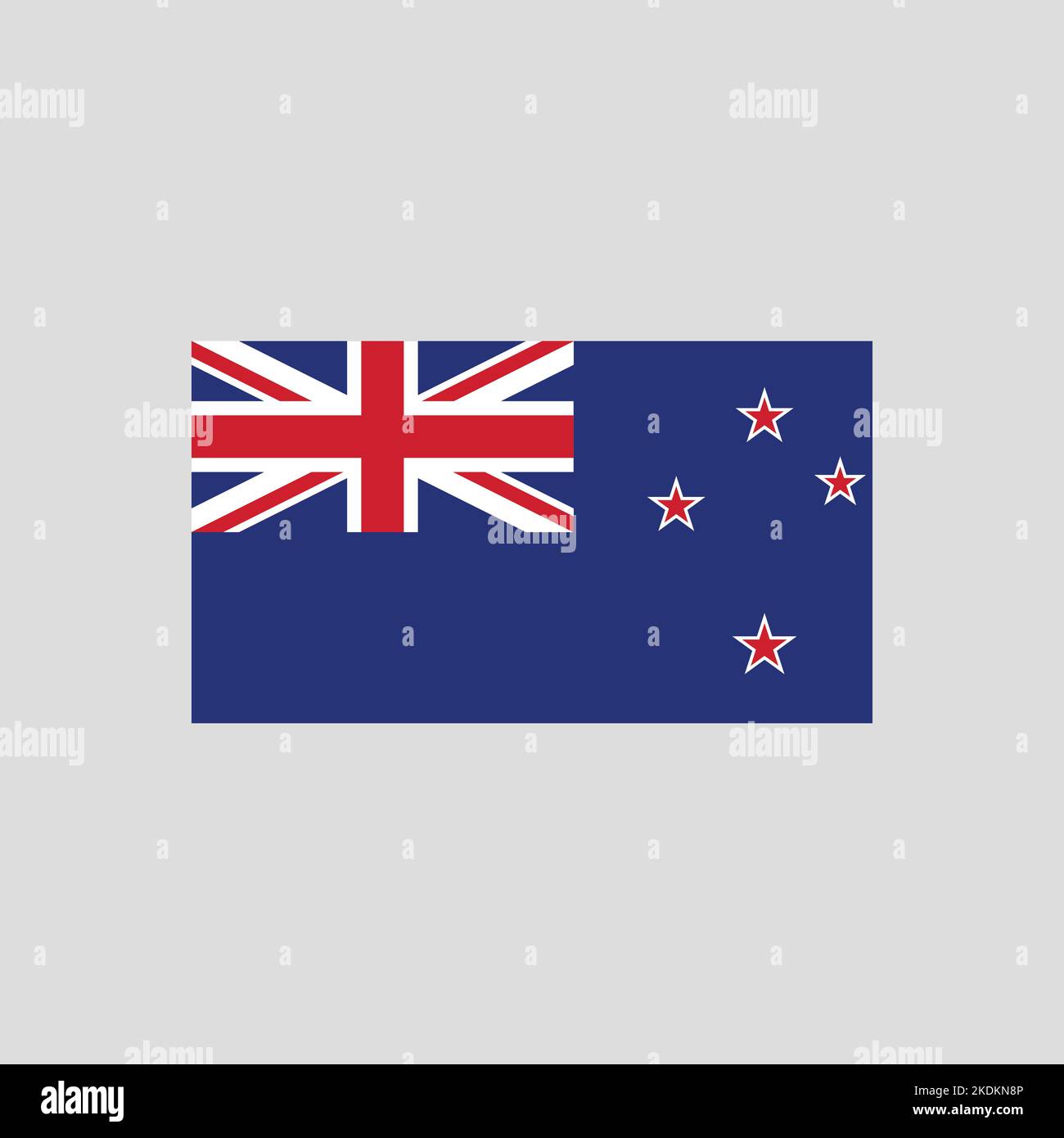 Flag of New Zealand color line element. Vector element for web page ...