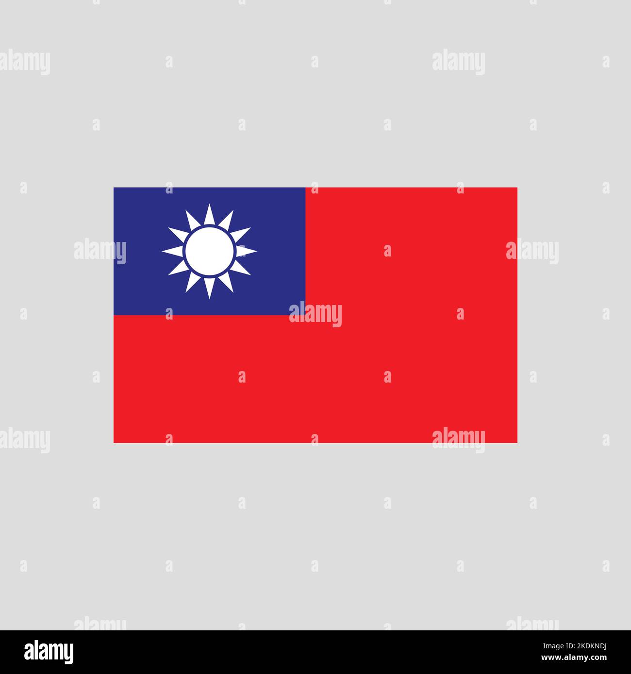 Flag of Taiwan color line element. Vector element for web page Stock ...